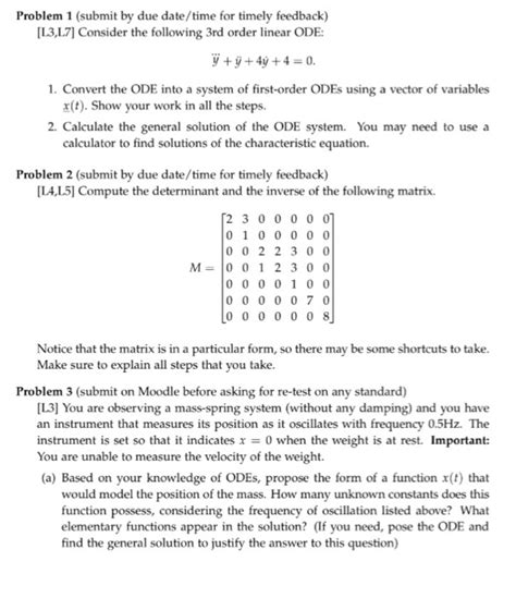 Solved Consider The Following 3rd Order Linear Ode Y Y
