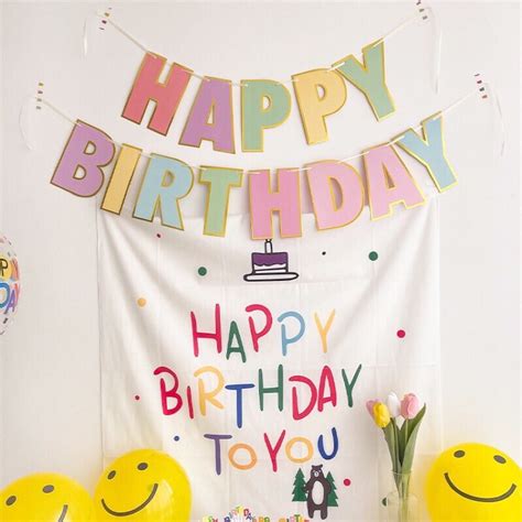 Phông Nền Background Happy Birthday Trang Trí Sinh Nhật Phong Cách Hàn Quốc Shopee Việt Nam