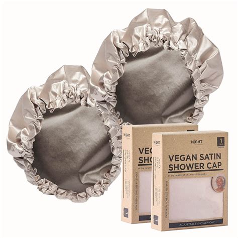 Night Satin Anti Frizz Shower And Sleep Caps 2 Pk