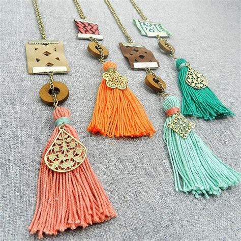 Tassel Necklace Etsy