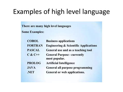 Computer Language Ppt