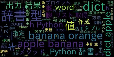 Pythonで学ぶ！基本から応用までの辞書型活用術 ｜ 自作で機械学習モデル・aiの使い方を学ぶ
