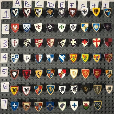 Custom Designed Knight Shields 139 Types Real Lego Shields Ebay