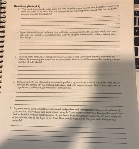 56 Chapter 3 Estimating Population Size Method A