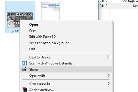 remove the share context menu in windows 10 majorgeeks