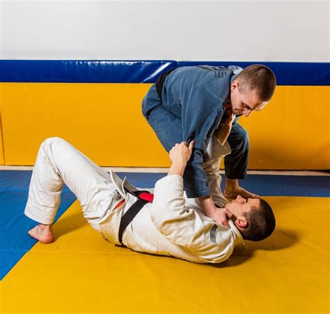 Premium Photo Brazilian Jiujitsu And Grappling Training For Men In A