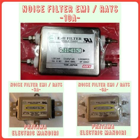 Selling Original Emi Noise Filter 3a 6a 10a Single Phase Rays Shopee Philippines