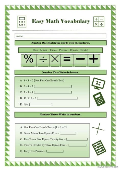 254 Math English Esl Worksheets Pdf And Doc