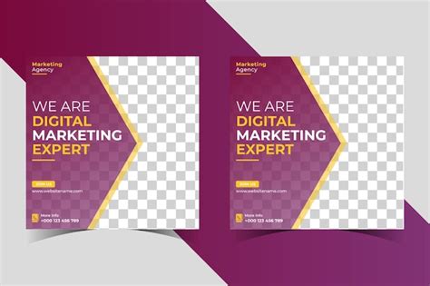 비즈니스 소셜 미디어 게시물 템플릿 디자인 프리미엄 벡터