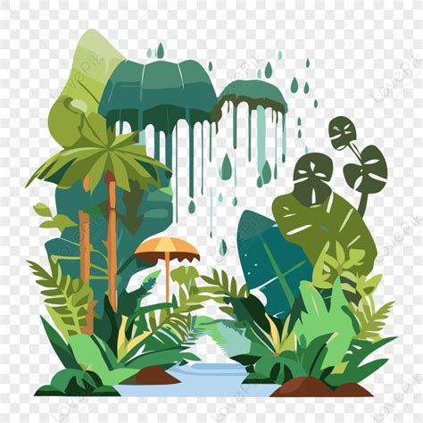 열대 우림 벡터상표만화클립 아트 Png 일러스트 무료 다운로드 Lovepik