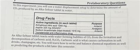 Solved Prelaboratory Questions In This Experiment You Will Chegg Com