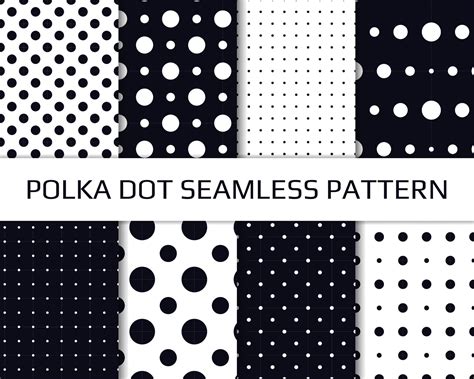 Polka Dot Seamless Pattern Set 10747885 Vector Art At Vecteezy