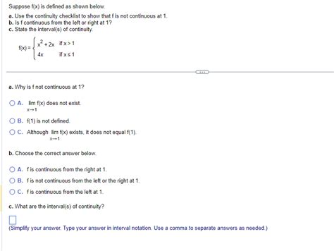 solved suppose f x is defined as shown below a use the