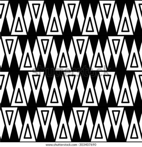 Seamless Pattern Background Triangle Retro Vintage Stock Vector Royalty Free 303407690