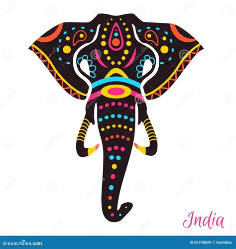 Indian Elephant Background Cartoon Vector 83180759