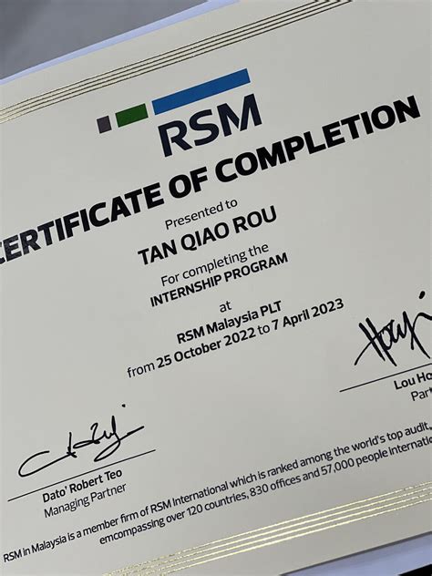 Tan Qiao Rou On Linkedin Internship Audit Appreciate Grateful