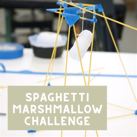 Spaghetti Tower Marshmallow Challenge Tinkerlab