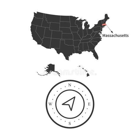 Massachusetts State Of Usa Massachusetts Territory And Detailed