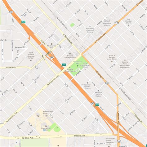 Madera Modern Atlas Vector Map 110k Boundless Maps