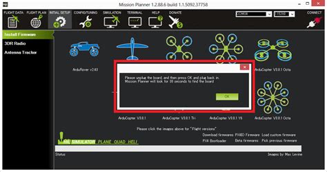 Loading Firmware — Copter Documentation