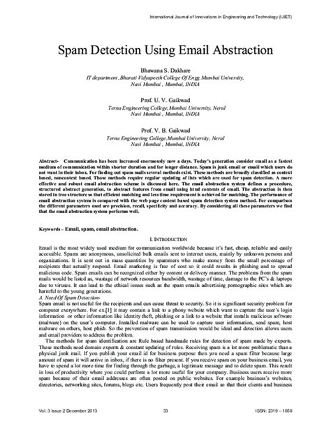 pdf spam detection using email abstraction