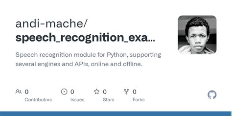 GitHub Andi Mache Speech Recognition Examples Speech Recognition