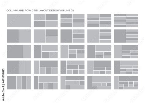Column And Grid For Layout Design Purpose Composition Vol 02 Stock Vector Adobe Stock