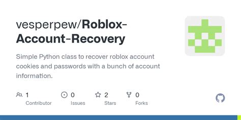 Issues · Vesperpew Roblox Account Recovery · Github
