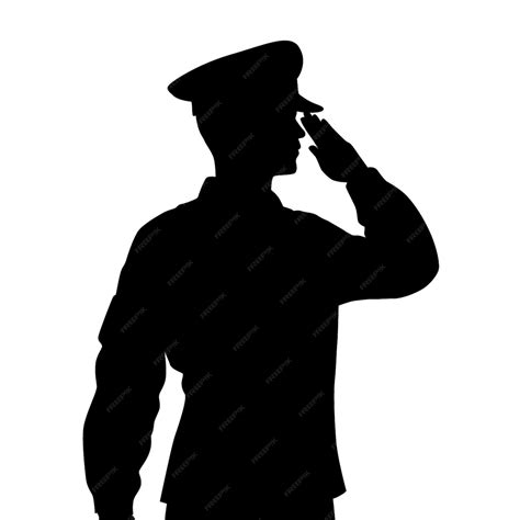 Premium Vector Salute Soldiers Silhouette Of Saluting Army Soldiers