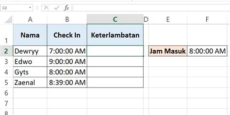 Rumus Excel Untuk Menghitung Jam Terlambat Beserta Tutorial Lengkapnya Neicytekno