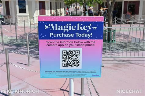 disneyland ticketbooth sign magic keys qr code micechat