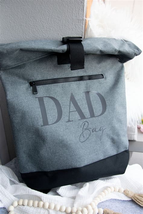 Roll Top Backpack Dad Of Mom Backpack Mom Dad Backpack Personalized