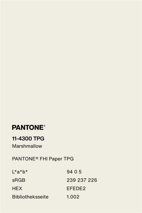 Pantone Color Marshmallow