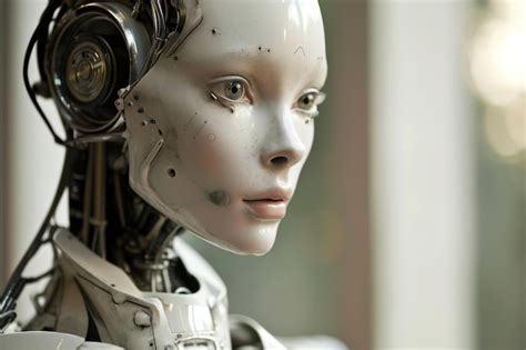 Premium Photo Hyperrealistic Humanoid Robots Blending In Society Ai Generated