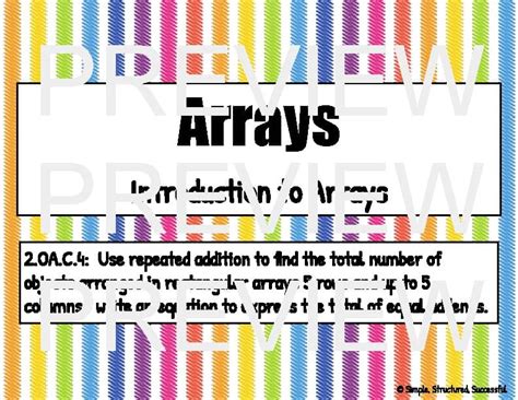 Arrays 1 Introduction To Arrays By Lindsay Russell Tpt
