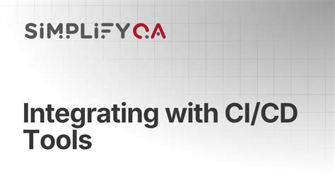 Integrating With Cicd Tools Simplifyqa Help Doc