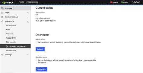 The Bmc Web User Interface — Nvidia Igx Orin Board Management Controller Bmc