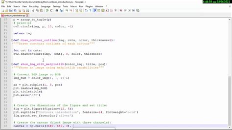 PYTHON OPENCVcontours Introduction YouTube