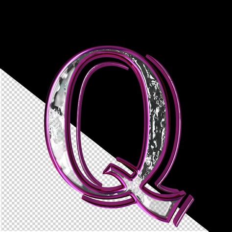Premium Psd Symbol In A Purple Frame Letter Q