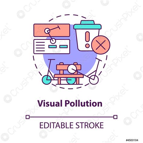 Visual Pollution Concept Icon Stock Vector 4503104 Crushpixel