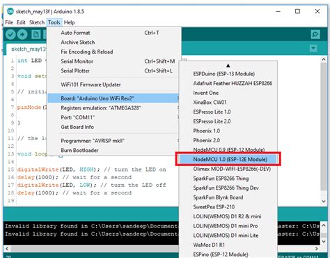 How To Program Esp Nodemcu With Arduino Ide Led Blink Electric Diy Lab