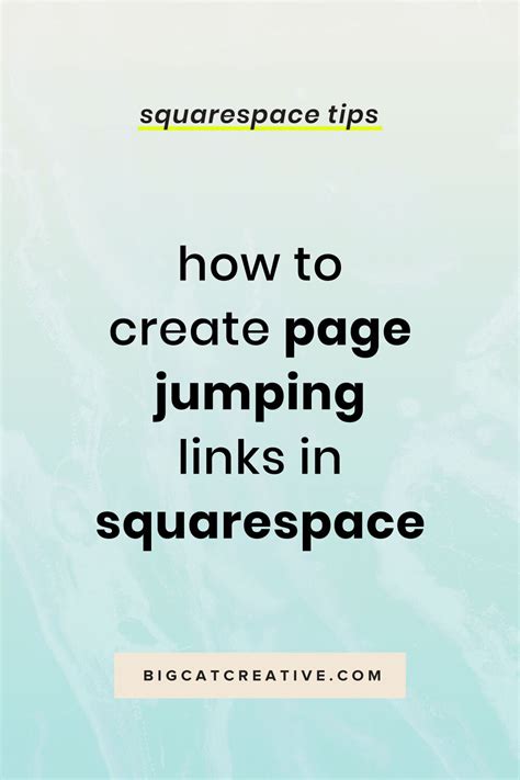 how to create anchor links in squarespace 7 1 and 7 0 — big cat