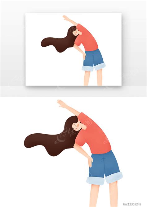 可爱做操健身女孩图片下载 红动中国