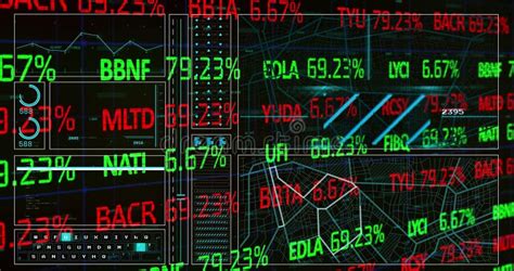 Image Of Trading Board Graph Loading Circles And Navigation Pattern
