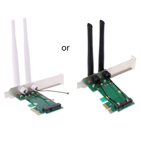 Wireless Card Wifi Mini Pci E Express To Pci E Adapter 2 Antenna External Pc Lazada Ph