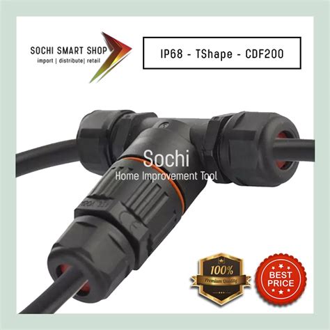 Jual Konektor Kabel Ip68 Waterproof Sambungan Kabel Listrik T Shape Untuk Kabel Ukuran 0 75mm