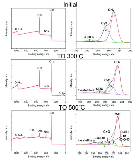 X Ray Photoelectron Spectroscopy Survey Spectra Left And The High