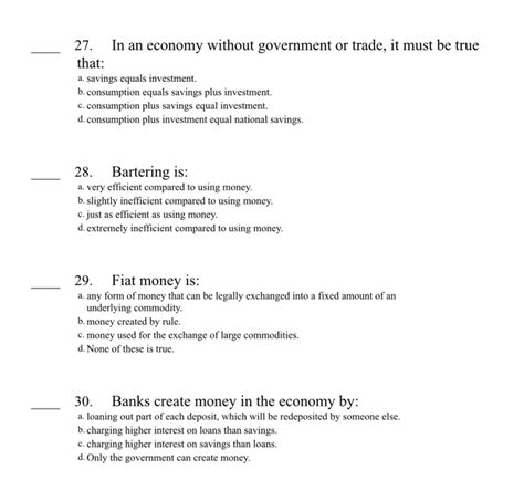 Solved 27 In An Economy Without Government Or Trade It