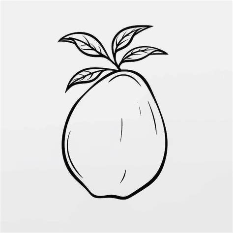 Premium Photo Plum Coloring Page