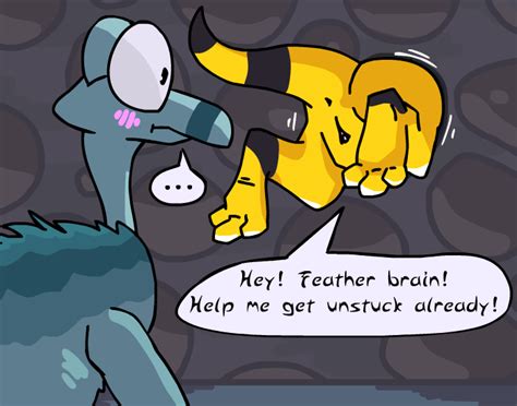 Rule 34 Agu Anus Blush Dialogue Dinosaur Duo Female Feral Genitals